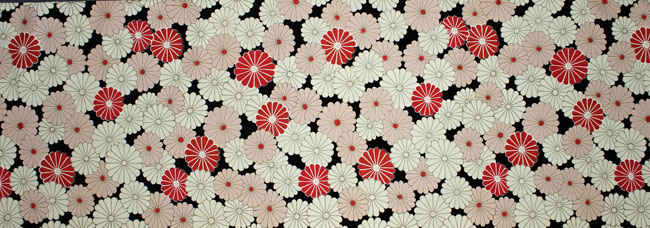Kimoyes item: 17038 - Super fine kimono wool with chrysanthemum design.