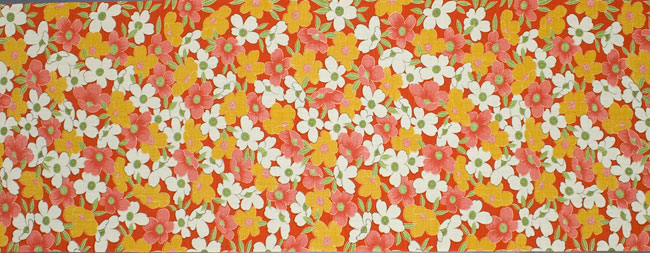 Kimoyes item: 17981 - Fine kimono wool with dyed flowers.