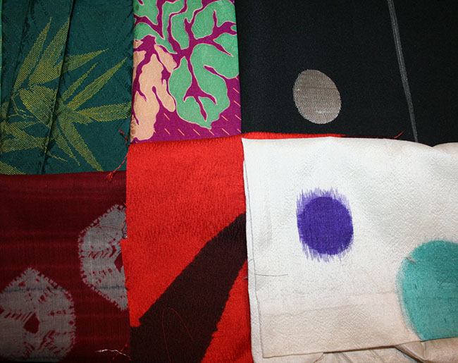 Kimoyes item: 28268 - 6 pieces of beautiful kimono silk, each ...