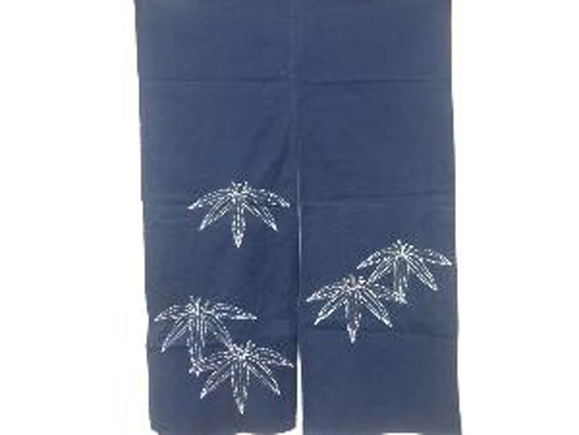 Kimoyes item: 29339 - Beautiful vintage indigo blue cotton noren with ...